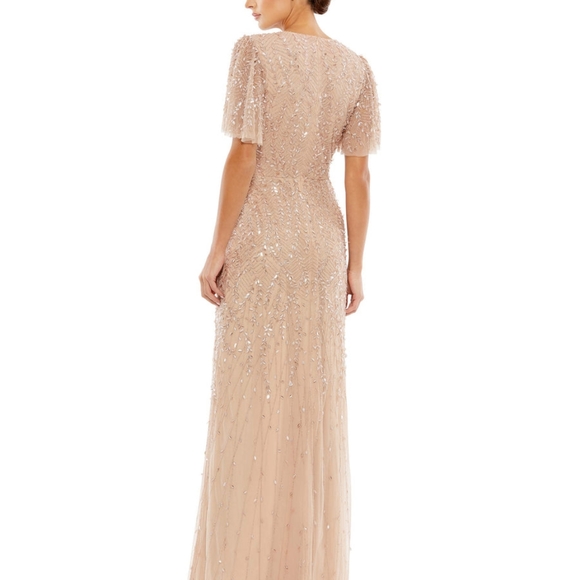 Mac Duggal | Dresses | Mac Duggal Dress Style No 359 Color Nude Sequins ...